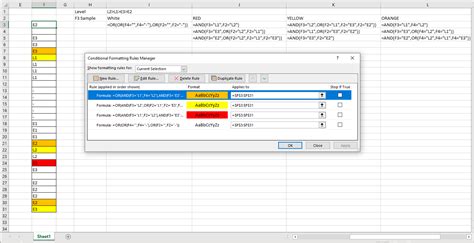 Microsoft Excel Conditional Formatting Based On Cell Above Unless Super User