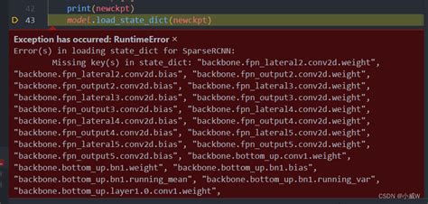 解决errors In Loading Statedict For Ckpt Missing Keys Csdn博客