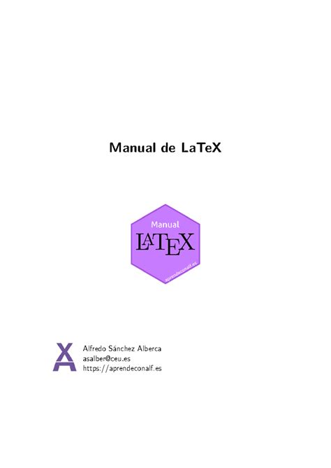 Manual Latex 1 Manual Para Latex Manual De Latex Alfredo Sánchez