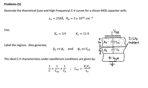 Solved Generate The Theoretical Low And High Frequency C V