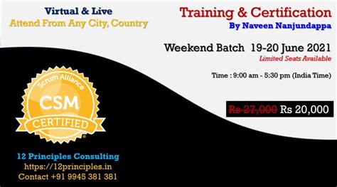 Naveen Nanjundappa On Linkedin Csm2021 Scrummaster Scrumalliance