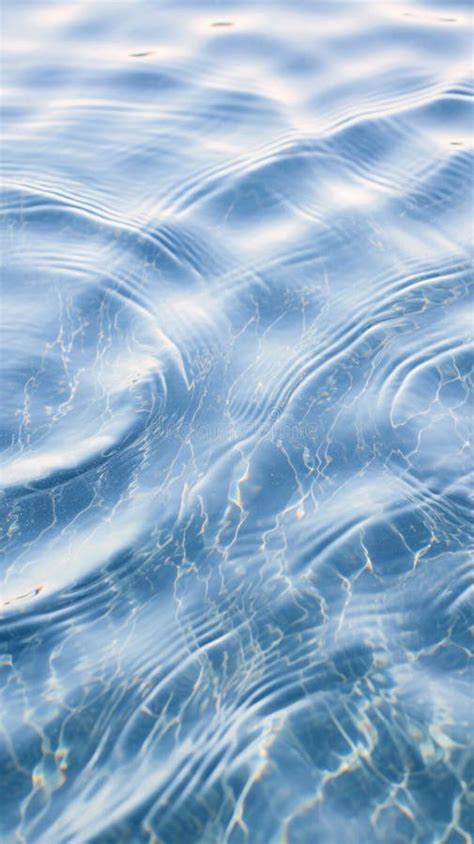 Mesmerizing Closeup Of Abstract Water Gentle Ripples Focus On Tranquility Stock Illustration