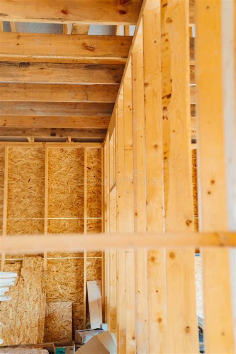 The Internal Structure Of The Block Wooden House Consists Of Wooden