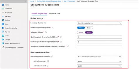 intune patching end user experience with wufb for windows 10 devices