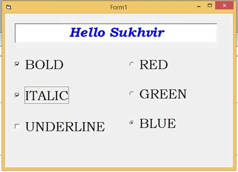 Use Of Check Box And Option Button In VB CSPrograms U