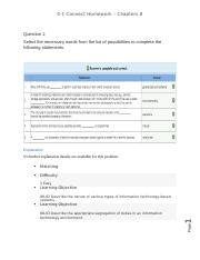 4 1 Connect Homework Chapters 8 Docx 4 1 Connect Homework Chapters 8 Question 1 Select