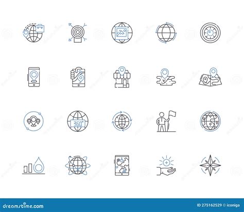 Maps And Locations Line Icons Signs Set Design Collection Of Maps