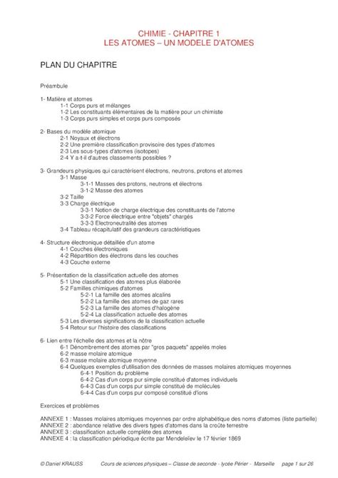 PDF CHAPITRE CHIMIE LES ATOMESperier Ts Sp Free Fr Nde Cours Chapitre Chimie Atomes