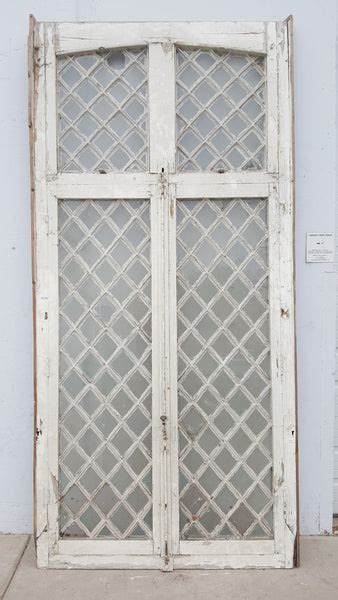 4 Pane White Wood Criss Cross Windows Antiquities Warehouse