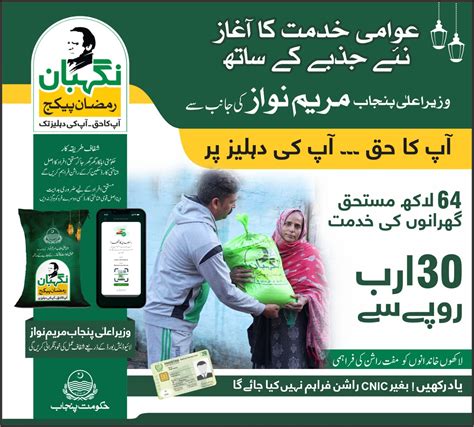 Punjab Nigehban Ramzan Package 2024 Check Eligibility With CNIC