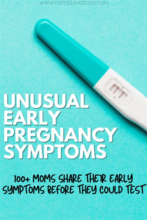 A Complete Checklist Of Unusual Early Pregnancy Symptoms Coffee And Coos