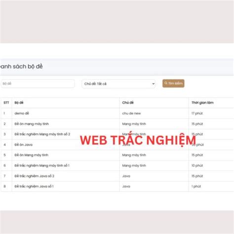 source code website luyện đề thi trắc nghiệm sử dụng core mvc