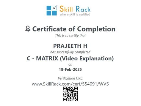 Cprogramming Skillrack Learning Prajeeth H