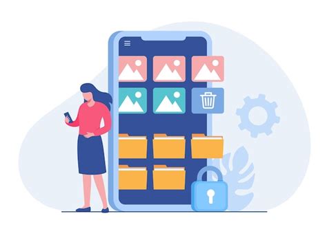 Premium Vector File Management Administration Data Filing Concept Folder Gallery Records