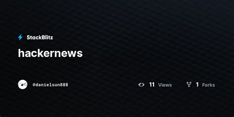 Hackernews Stackblitz