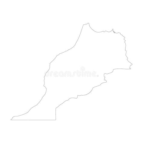 Morocco Vector Country Map Outline Stock Vector Illustration Of