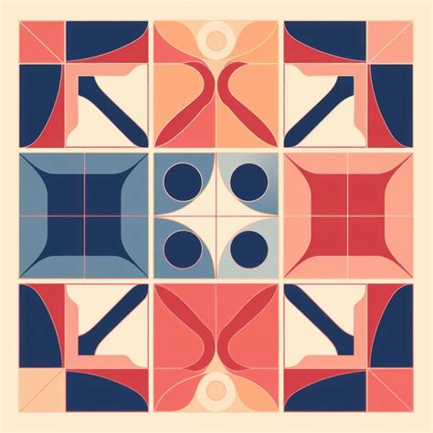 Premium Photo Vintageinspired Tile Design With Intuitive Geometric Forms