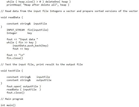 Write A Program That Implements Heap Class And Test
