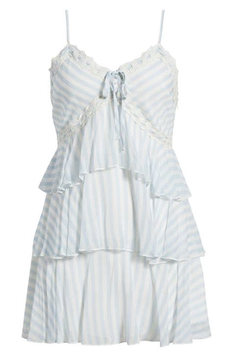 Loveshackfancy Marlia Stripe Tiered Minidress