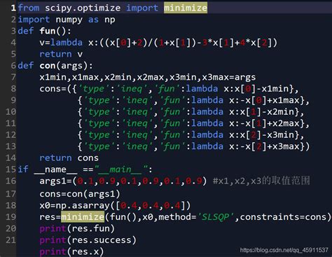 用python求解非线性优化问题python求解非线性最优化问题 Csdn博客 用python求解非线性优化问题python求解非线性最优化问题 Csdn博客