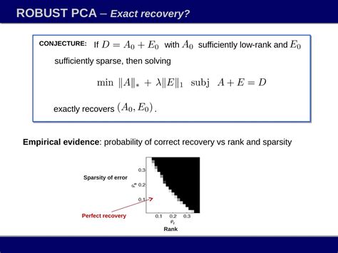Robust Pca Matrix Completion People Eecs At Uc Berkeley