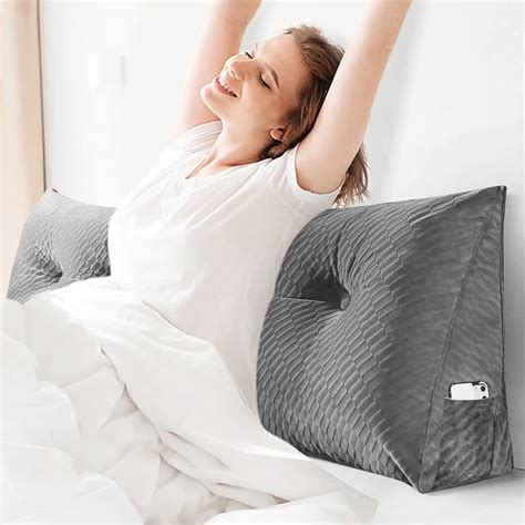 Tobengda Wedge Pillow Headboard Twin Bolster Triangular Headboard
