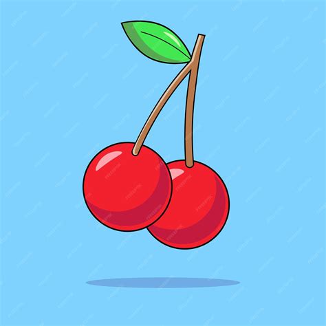 Premium Vector Cherry Vector Flat Illustration Icon
