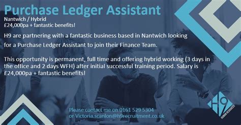 H9 Hr And Professional Services On Linkedin Purchaseledger Purchaseassistant Assistant Fianance