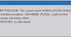 Erman Arslan S Oracle Blog EBS R APP FND ORA ORA Errors In Clone Evironment