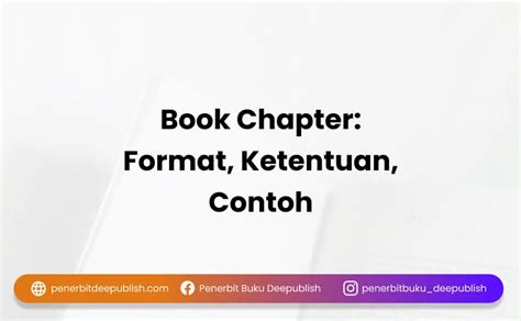 Book Chapter Format Ketentuan Contohnya