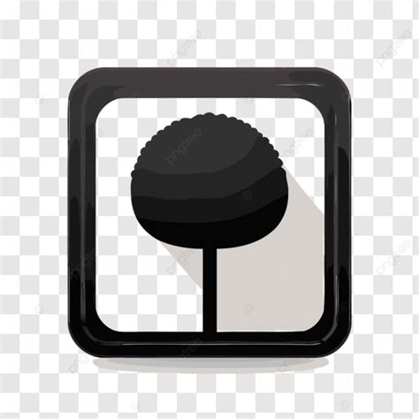 앱용 사각형 모양의 트리 아이콘 벡터 흰색 배경에 단고의 단순한 검은색 아이콘 그림자 없음 작은 프레임 중앙 Png 일러스트 및 벡터 에 대한 무료 다운로드