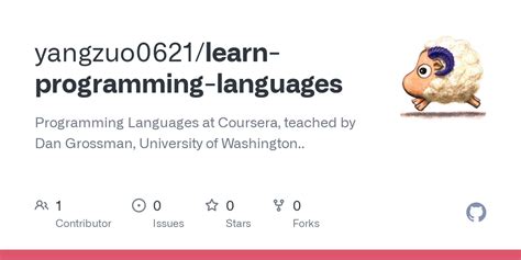 GitHub Yangzuo0621 Learn Programming Languages Programming Languages