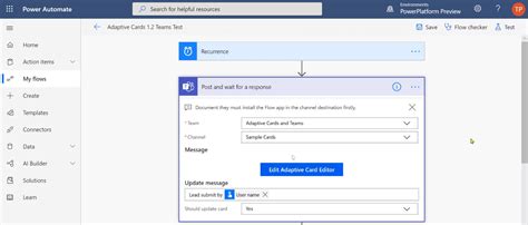 Register Response From Custom Adaptive Cards Sent From Power Automate