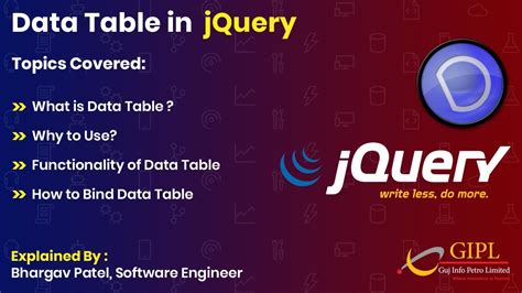 Data Table In Jquery Youtube