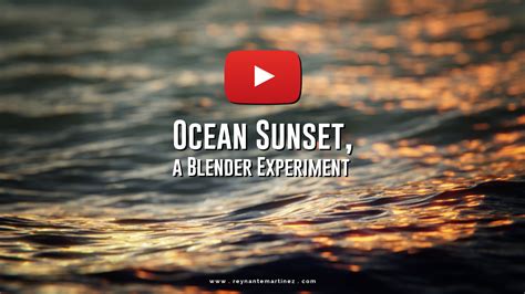 Ocean Sunset A Blender Animation Experiment Blendernation