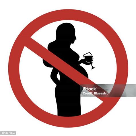 Ilustración De No Beber Alcohol Durante El Embarazo Concepto Vector