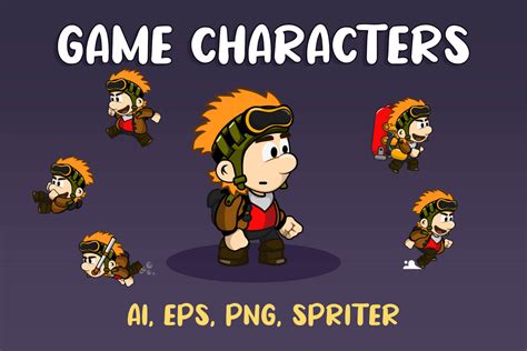 Cartoon Boy Sprites For Platformer Game