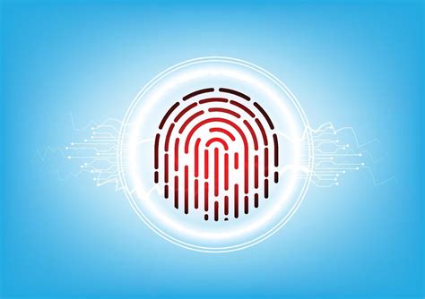 Technology Fingerprint Scanner Security Abstract Background Concept Abstract Tech Cloud