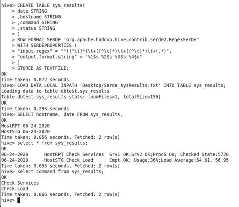 Hive Serde Regex Example4 Big Data And Sql