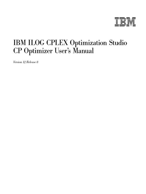 Usr Cp Optimizer Pdf Mathematical Optimization Parameter Computer Programming