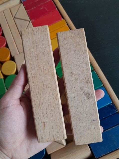 Rainbow Wooden Building Blocks Hobbies And Toys Toys And Games On Carousell