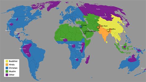 Religions Map Of The World Map