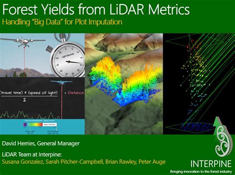 Forest Yields From Lidar Metrics Handling Big Data For Plot Yield Imputation Interpine Innovation
