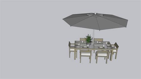 Outdoor Dining Table 3d Warehouse