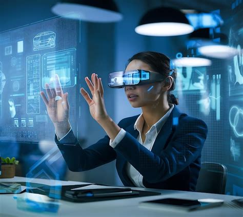 Premium Photo Person Using Ar Technology To Perform Their Occupation