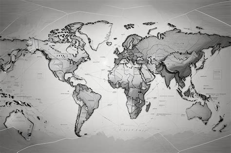 Premium Photo Global Network Connection World Map Point And Line