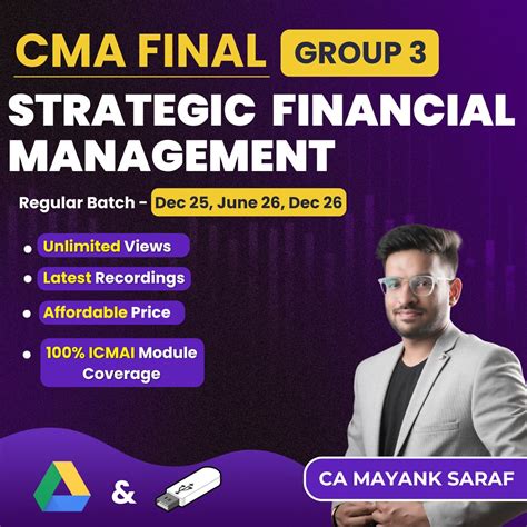 Cma Final Strategic Financial Management Group 3 By Ca Mayank Saraf