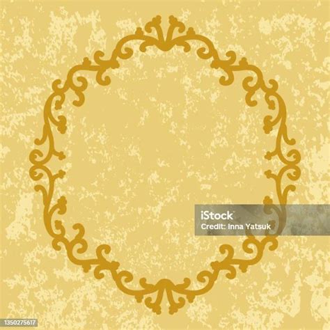 빈티지 배경에 장식 골드 프레임 엽서 또는 결혼식 초대장 원형 동양 장식 패턴 테두리 벡터 디자인 요소 0명에 대한 스톡 벡터 아트 및 기타 이미지 Istock