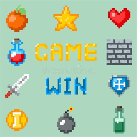 Pixel Game Buttons Games Ui Gaming Controller Arrows And 8 Bit Pixels