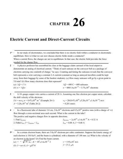 CHAPTER Electric Current And Direct Current Circuits